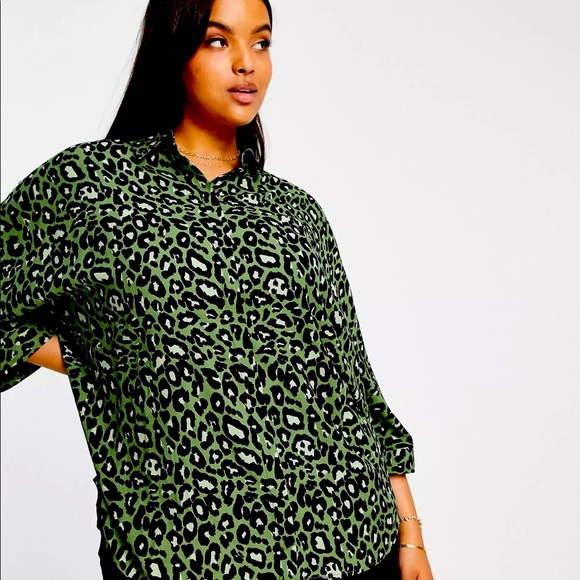 ASOS Curve | Tops | Gorgeous Asos Curve Green Leopard Print Top | Poshmark
